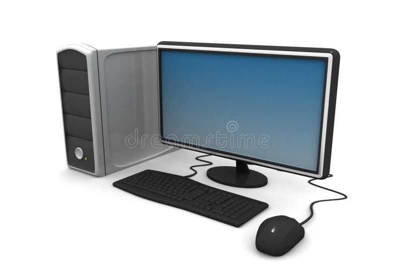 Desktop computer stock vector. Illustration of intricacy - 6125095