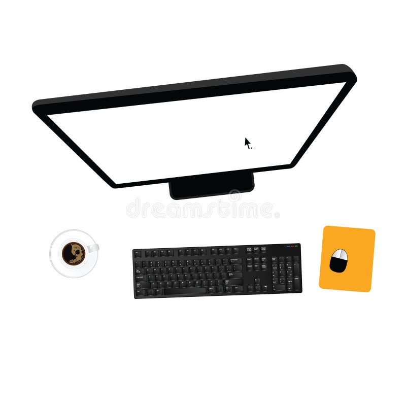 Keyboard Vector Black Art Illustration Stock Vector - Illustration of ...