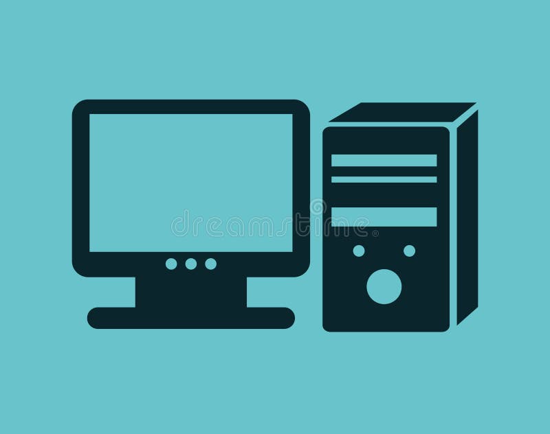 Desktop computer stock vector. Illustration of monitor - 50342514