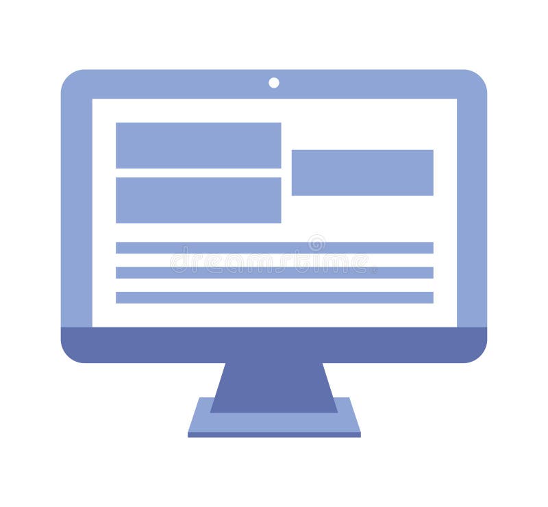 Desktop computer design stock vector. Illustration of modern - 222161970