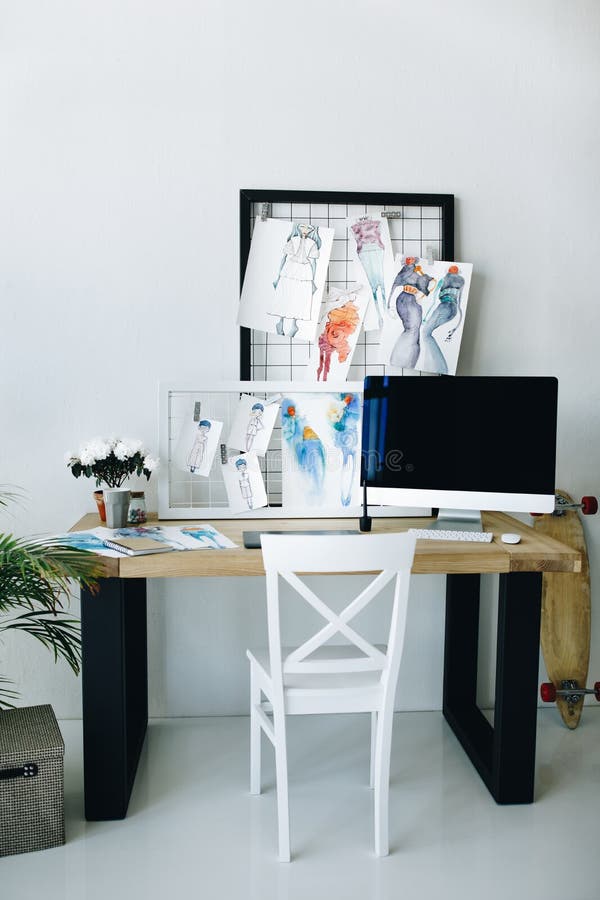 Desktop computer stock photo. Image of design, work, creative - 99811640