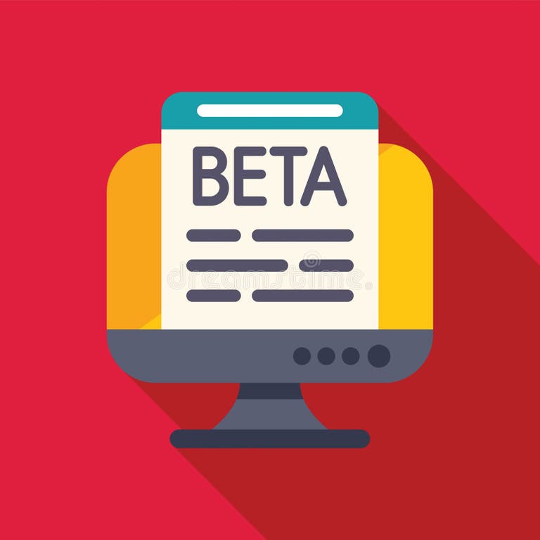 Desktop Computer Displaying Beta Software Version Interface on Screen ...