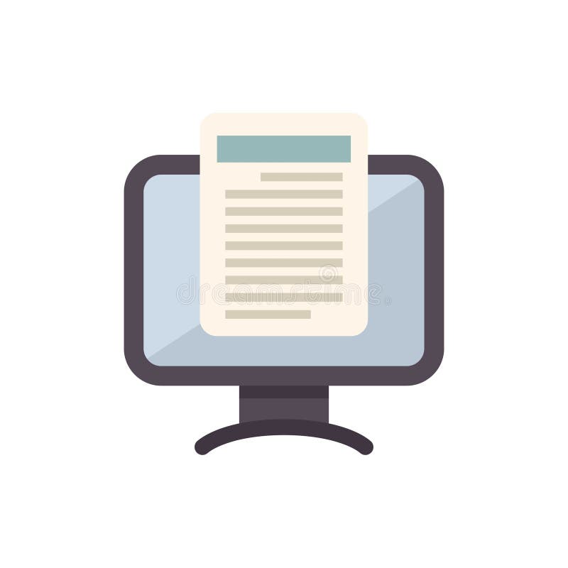 Desktop Computer Displaying Electronic Document for Online Reading ...