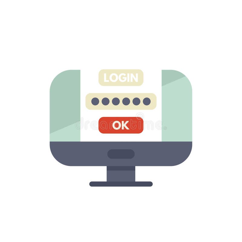 Desktop Computer Displaying Login Screen with Password Requesting User ... Desktop Computer Displaying Login Screen with Password Requesting User ...