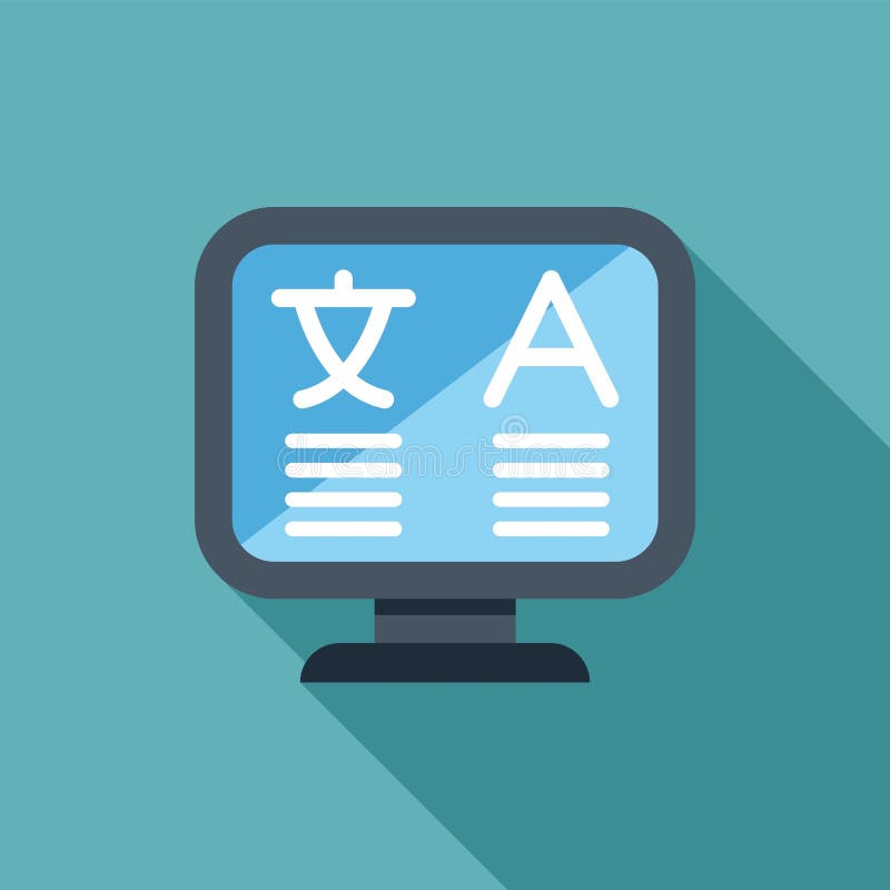Desktop Computer Displaying Online Language Translator Software for ...