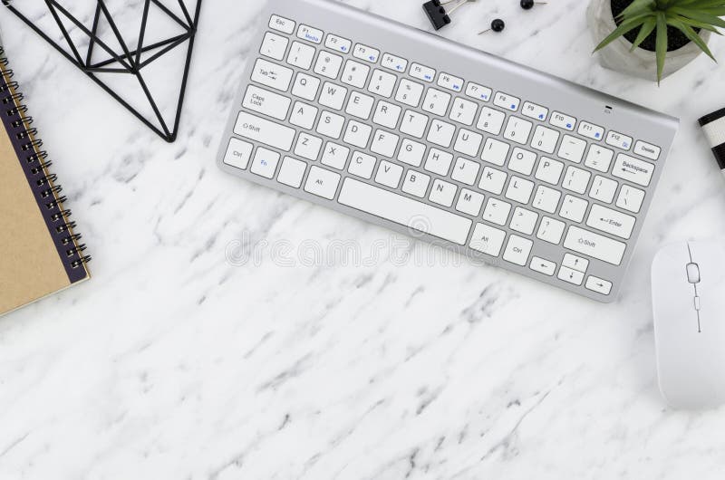 Desktop with Computer. High Quality Photo Stock Image - Image of metal ...