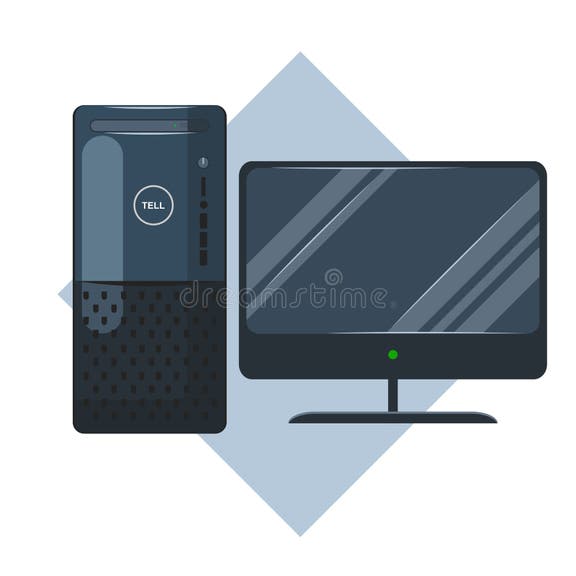 Flat Illustration Modern Computer Design, Personal Computer, Pc Desktop ...