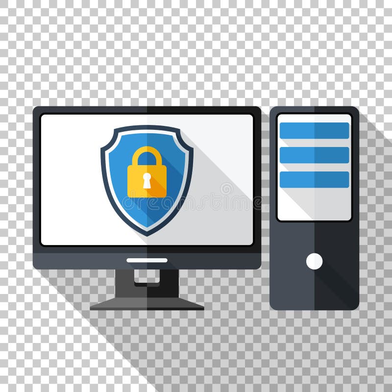 Desktop Computer Icon Logo Vector Stock Vector - Illustration of ...