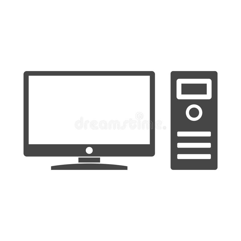 Desktop Computer Icon, Home Desktop Computer Personal Stock ...