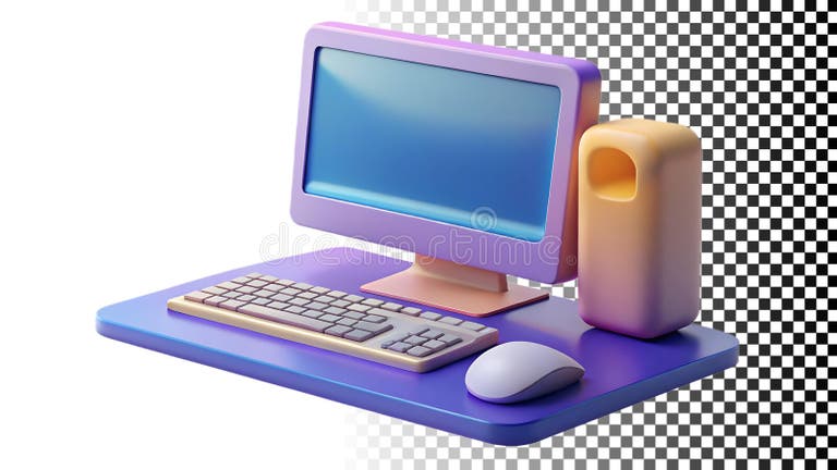 Desktop Computer Icon, PC, Workstation, Office Computer, Desktop Setup ...