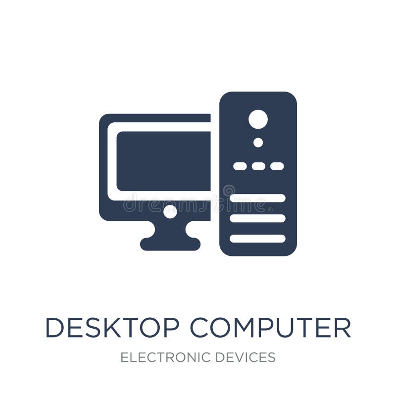 Desktop Icon Vector Isolated on White Background, Desktop Sign Stock ...