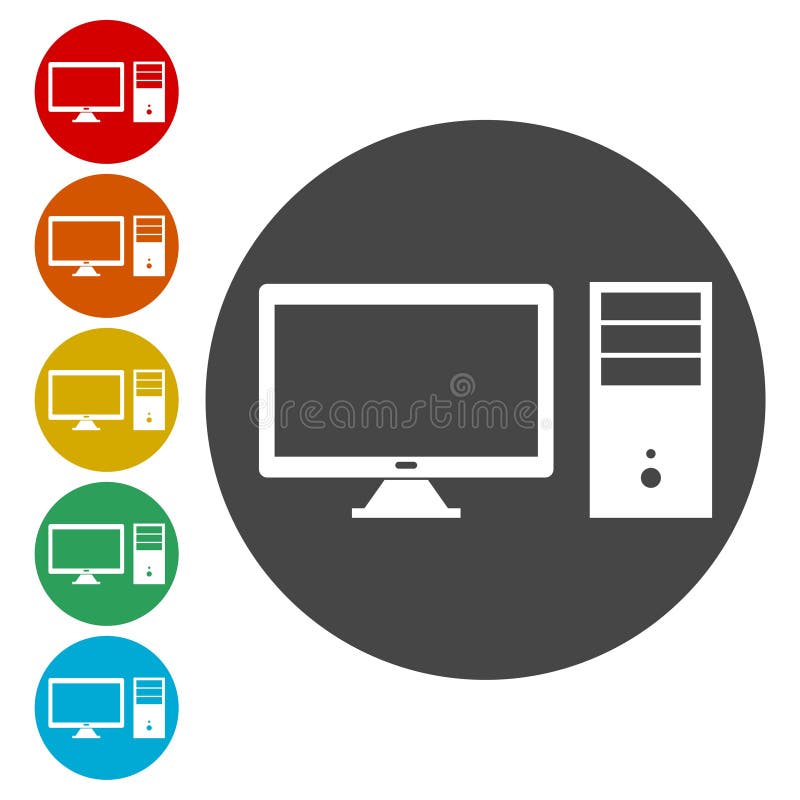 Desktop computer icon stock vector. Illustration of desk - 182558948 Desktop computer icon stock vector. Illustration of desk - 182558948