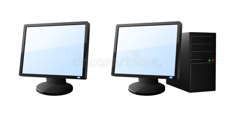 Desktop computer icons stock vector. Illustration of electronics - 52783700