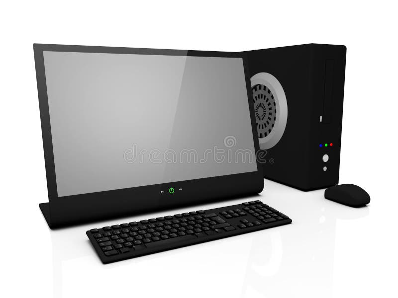 Desktop computer stock illustration. Illustration of realistic - 31739093