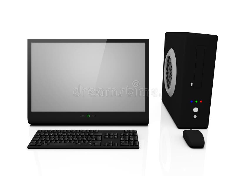 Desktop computer stock illustration. Illustration of internet - 31739113