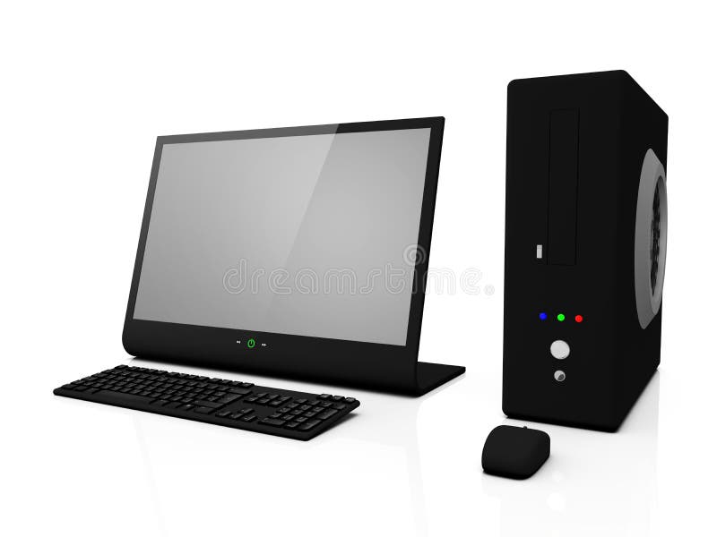 Desktop computer stock illustration. Illustration of connection - 31739123