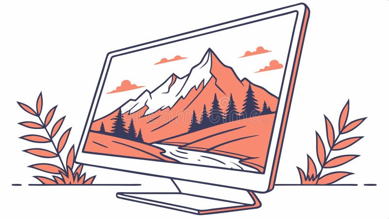 Desktop Computer Illustration, Technology and Office Equipment Vector ...