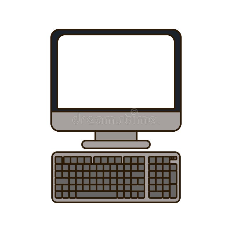 Desktop Computer Image Design Stock Illustration - Illustration of ...