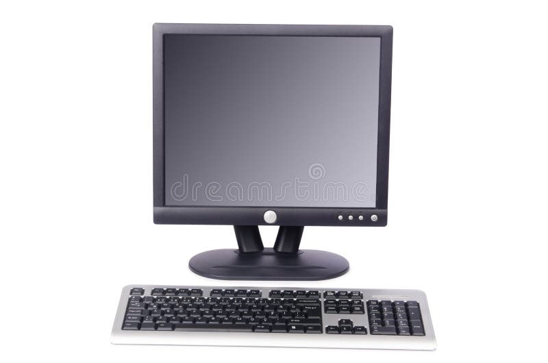 Desktop Computer Isolated on the White Background Stock Photo - Image ...