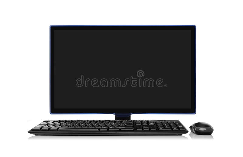 Desktop PC on White Background Stock Image - Image of design ...