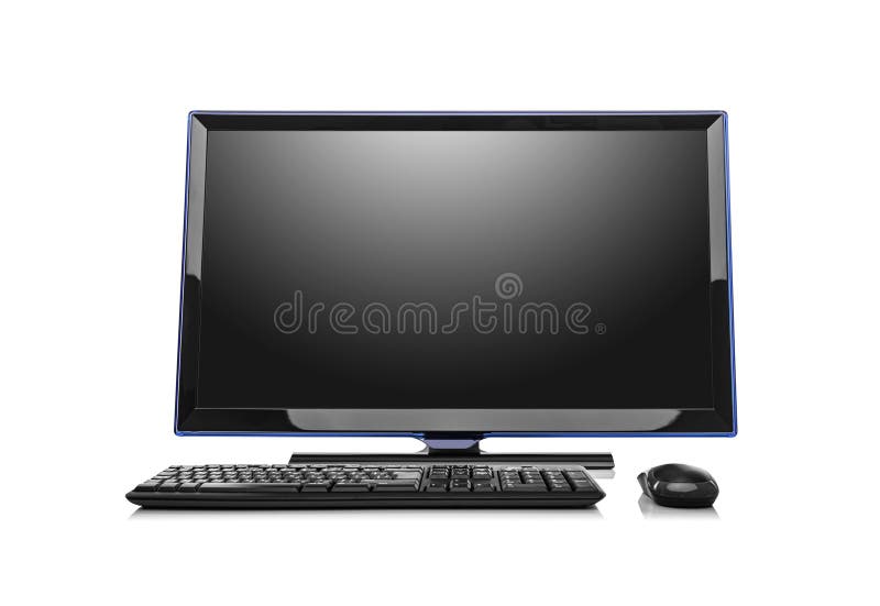 Desktop PC on White Background Stock Image - Image of design ...
