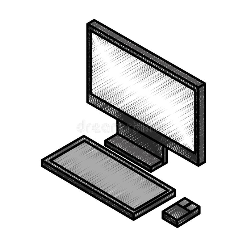 Desktop Computer Isometric Icon Stock Vector - Illustration of high ...