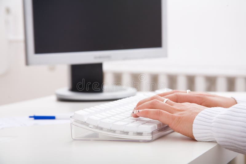 Desktop computer keyboard stock image. Image of computer - 9000447