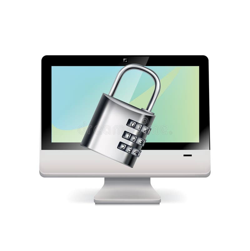 Lock Icon with Cipher Isolated Stock Vector - Illustration of ...