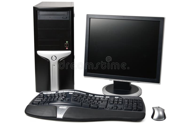 Desktop computer moderno fotografia stock. Immagine di calcolatore ...