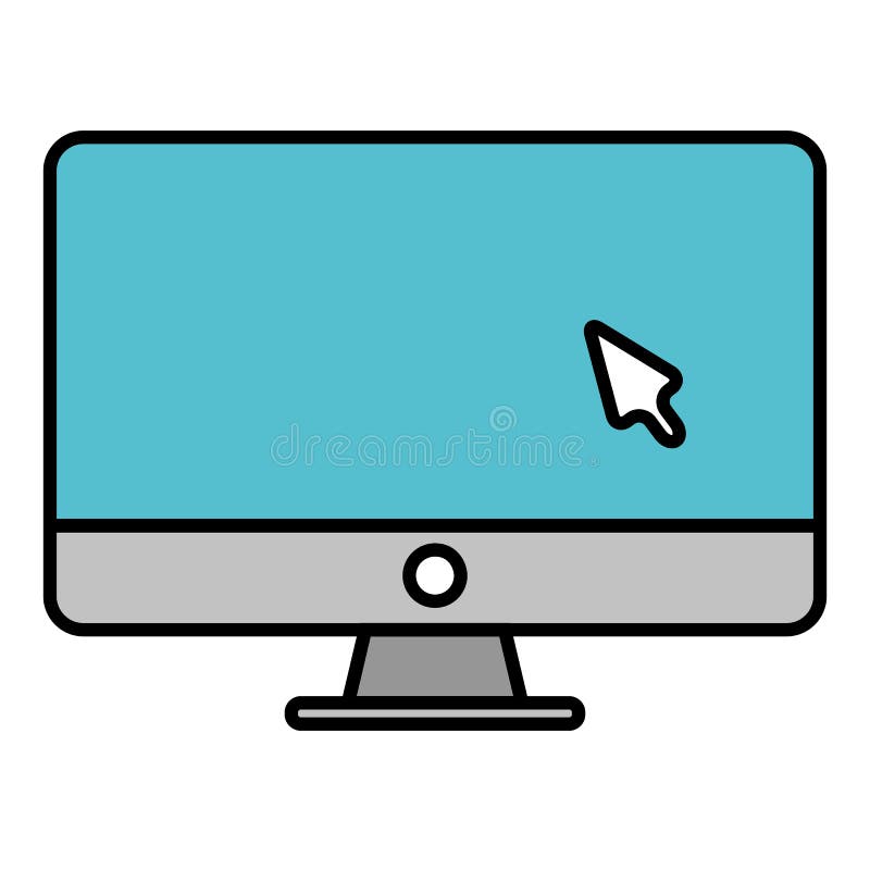 Desktop computer moderno illustrazione vettoriale. Illustrazione di ...