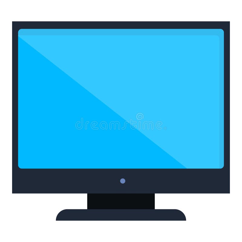 Modern Desktop Computer Monitor Displaying Blue Screen Stock Vector ... Modern Desktop Computer Monitor Displaying Blue Screen Stock Vector ...