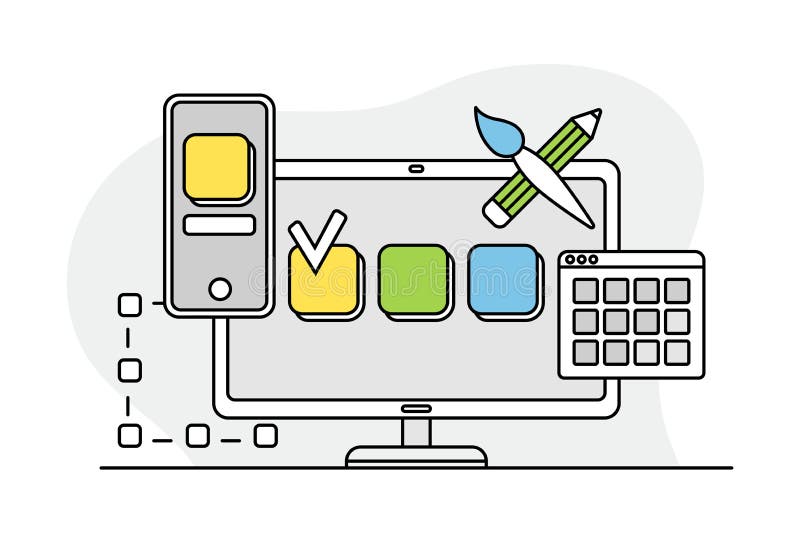 Desktop Computer Operating System Screen Stock Illustrations – 297 ...