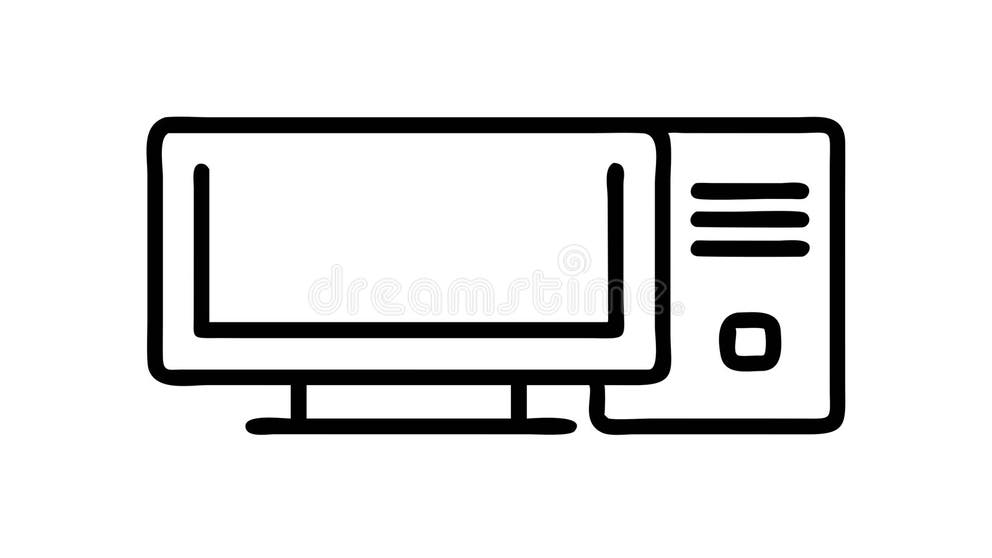 Desktop Computer Monitor Icon Vector Design for Technology, Vector ...