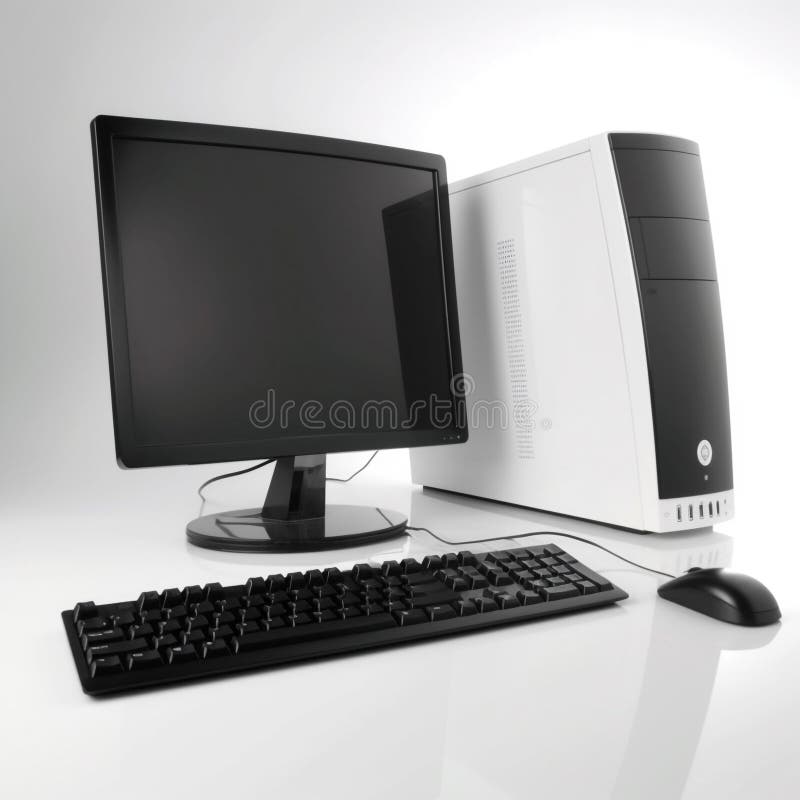 Desktop Computer, Monitor Keyboard, Mouse Stock Illustration ... Desktop Computer, Monitor Keyboard, Mouse Stock Illustration ...