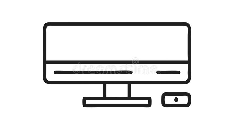 Desktop Computer Monitor, Technology and Workstation, Vector Design Generative AI Stock Vector ...