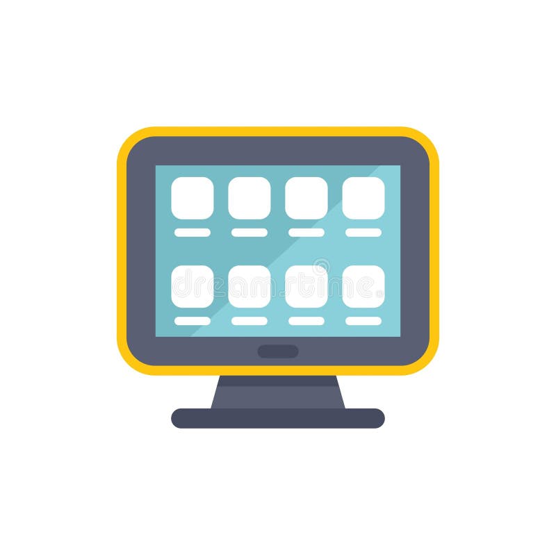 Desktop Computer Showing Apps on Screen Displaying User Interface Stock ...