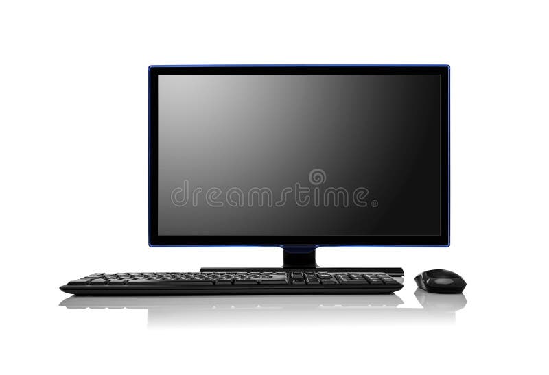 Desktop PC on White Background Stock Image - Image of design ...