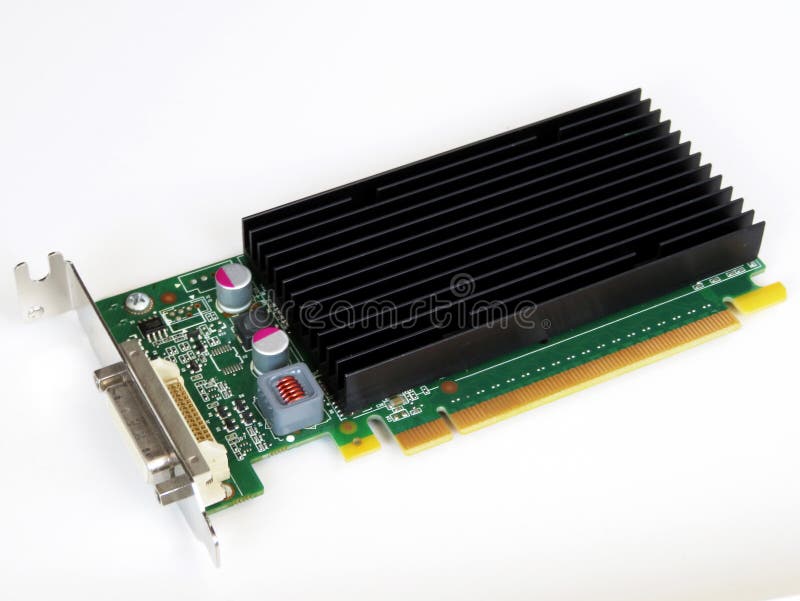 Desktop Computer PCI Express Graphics Card Stock Image - Image of hdmi ...