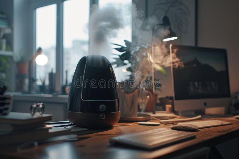 A Desktop Computer Placed on a Wooden Desk. Suitable for Technology ...