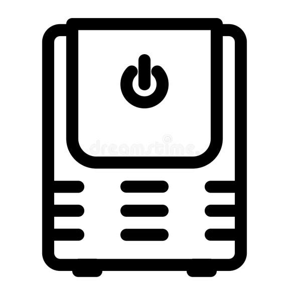 Desktop Computer Power Supply Unit. PSU Icon. PC Hardware Component ...