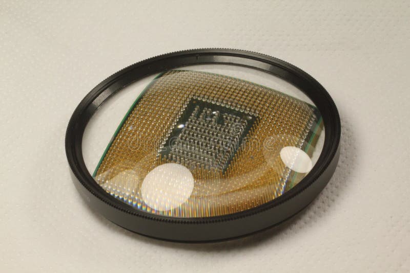 Desktop Computer Processor, Cpu Close-up Stock Photo - Image of ...