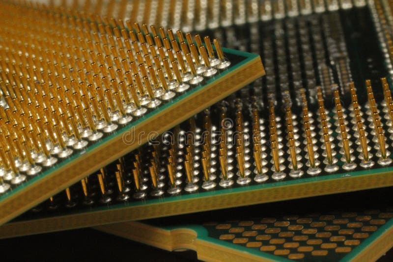 Desktop Computer Processor, Cpu Close-up Stock Image - Image of ...