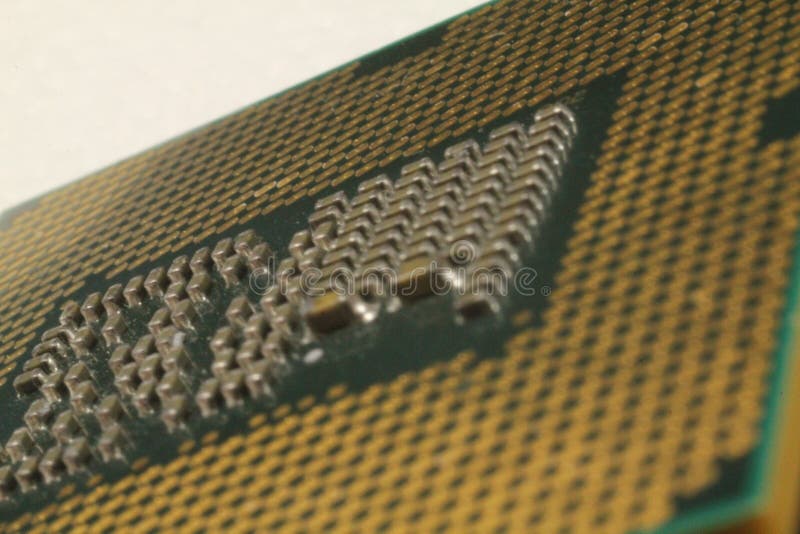 Desktop Computer Processor, Cpu Close-up Stock Image - Image of ...