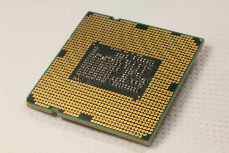 Desktop Computer Processor, Cpu Close-up Stock Image - Image of ...