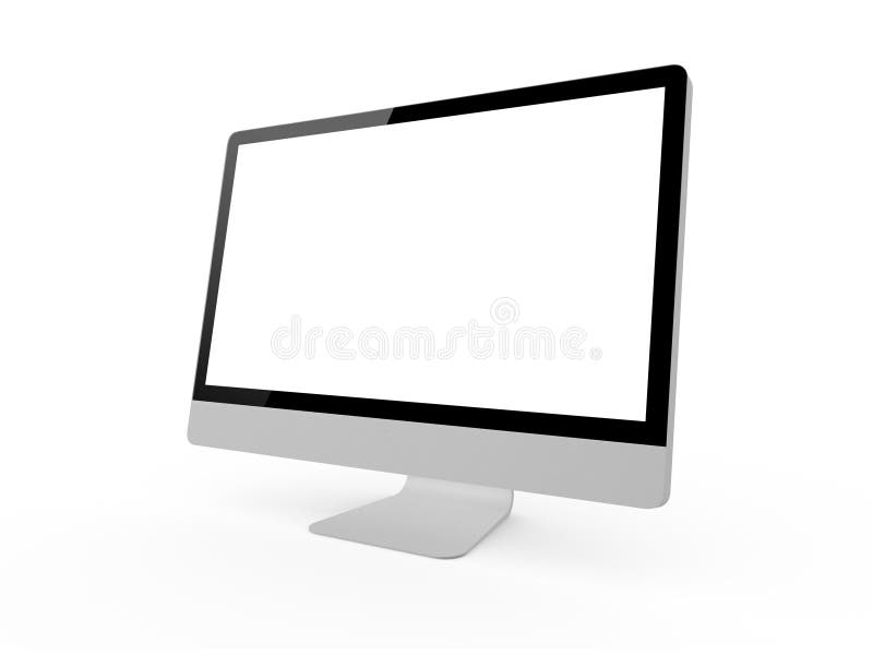 Blank Flat Screen LCD Monitor Stock Illustration - Illustration of ...