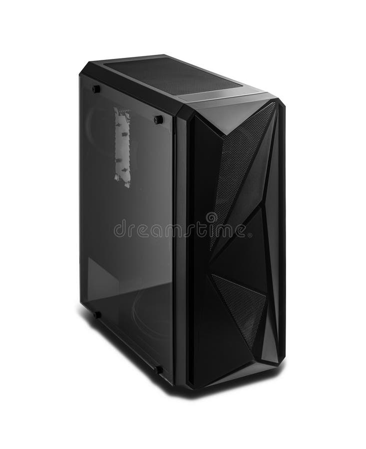 Computer System Unit on a White Background. Stock Photo - Image of ...