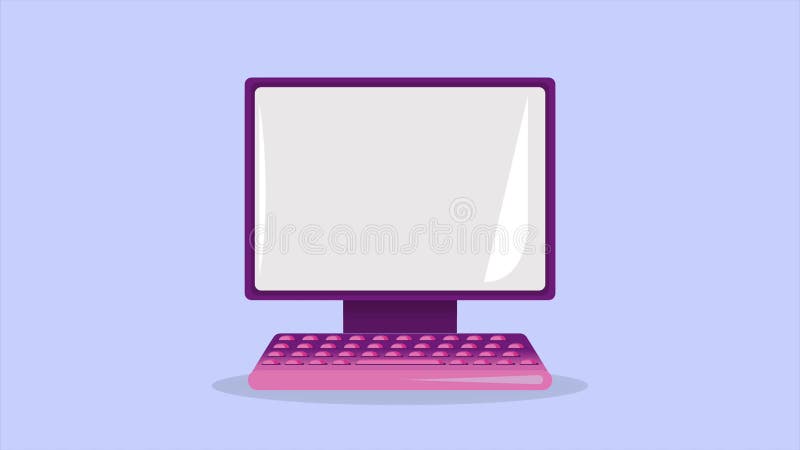 Desktop Computer Tech Device Animation Stock Footage - Video of ...