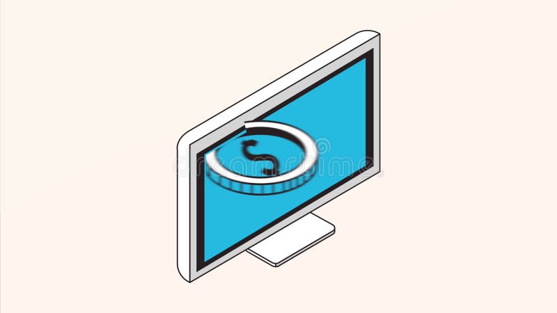 Desktop Computer Tech Device Animation Stock Video - Video of office ...