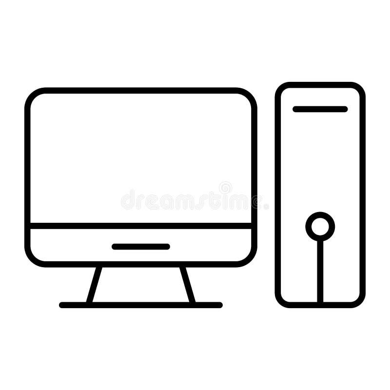Desktop Computer Outline