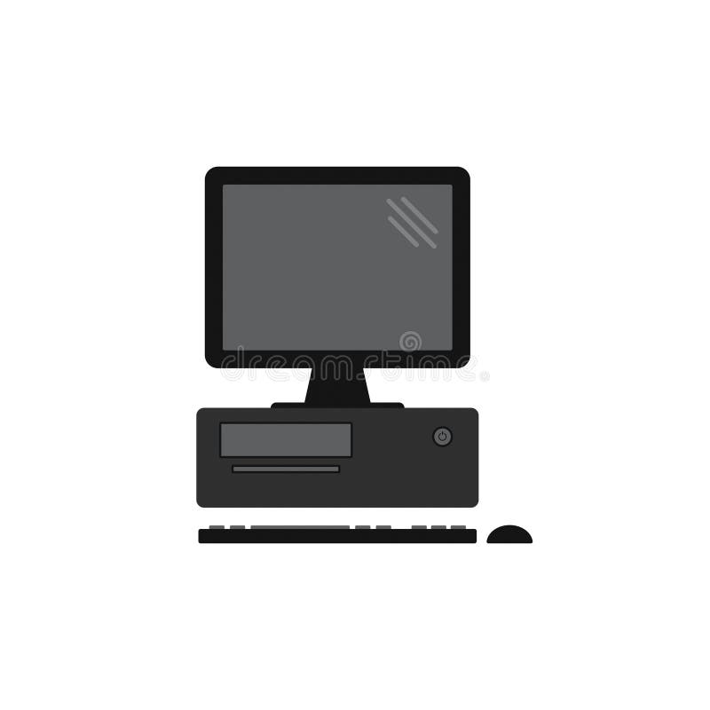 Desktop Computer Workstation Vector 2 Stock Photo - Illustration of ...